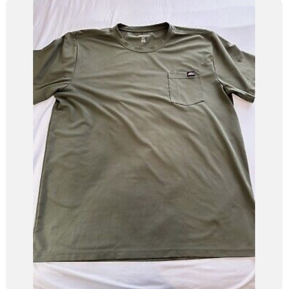 Dickies | Shirts | Dickies Work Shirt Adult Xlt Green Polyester T Shirt ...